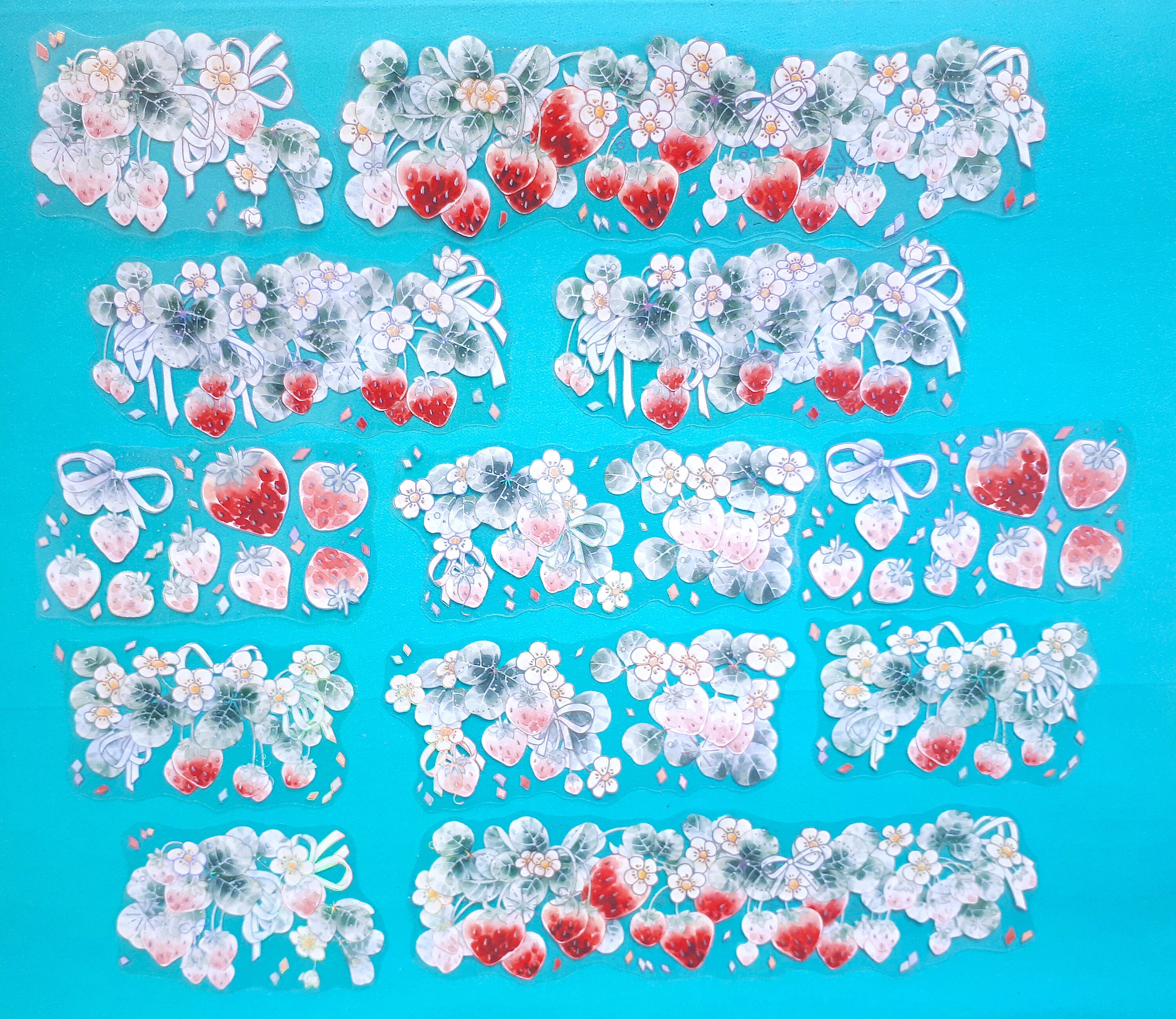 Cute Pastel Girls Stickers Crystal Clear Die-cut DIY Decal Deco ...
