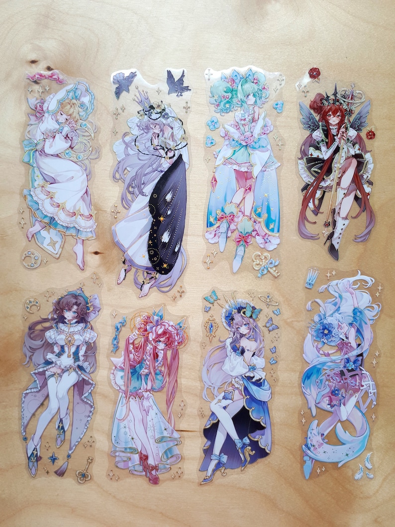 Celestial Queens Stickers Crystal Clear Gold Pastel Detail Die-cut DIY ...