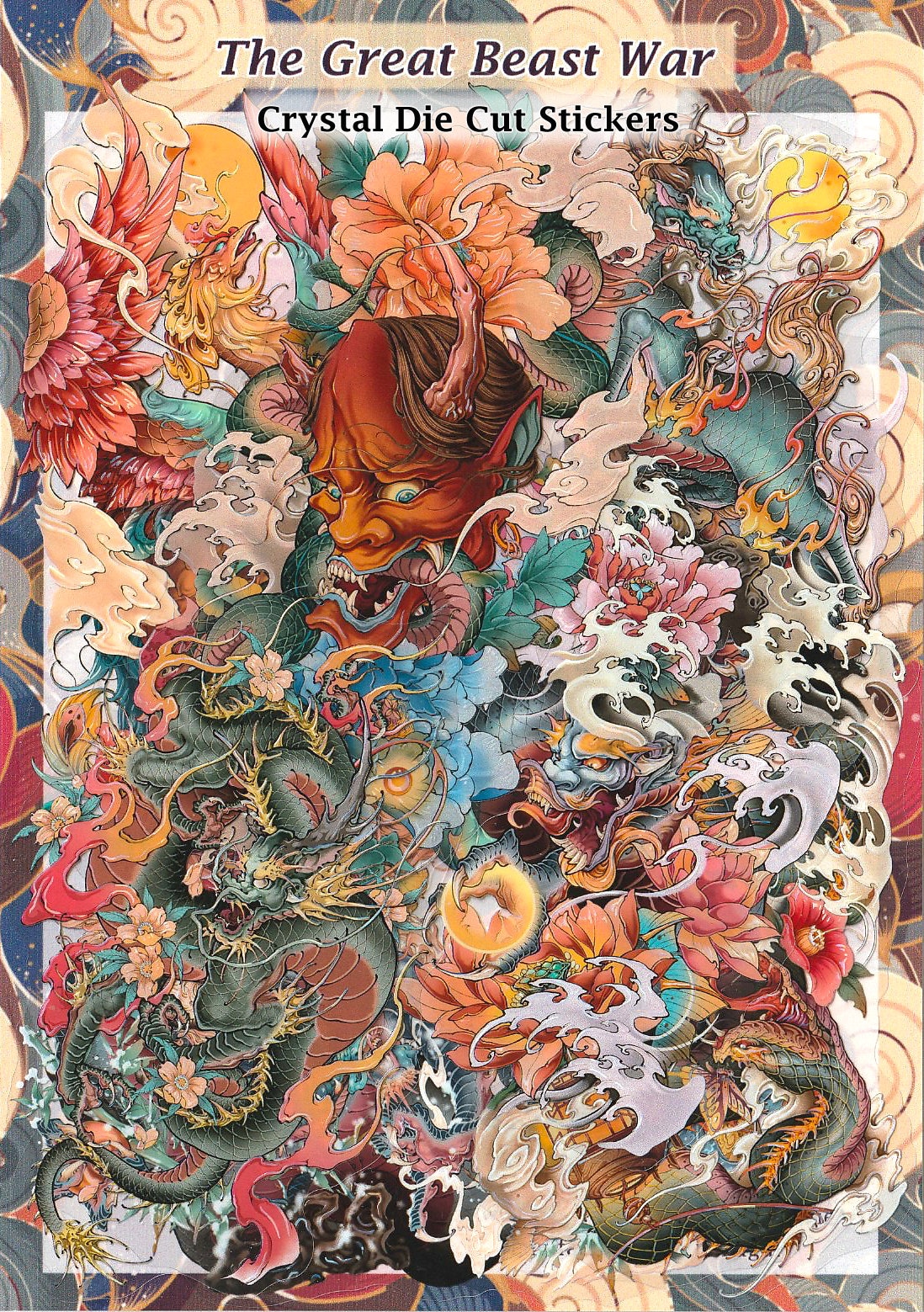 9 Tailed Fox Kitsune Stickers Iridescent Clear Die-cut DIY Decal Deco ...