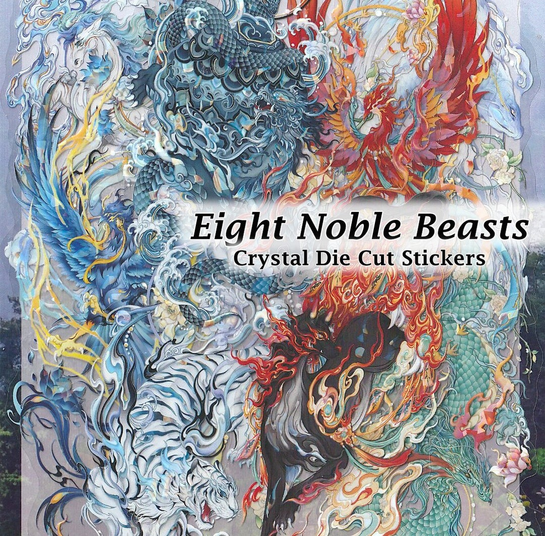 Mythical Beasts Stickers Clear Die-cut Holographic Detail DIY Decal ...