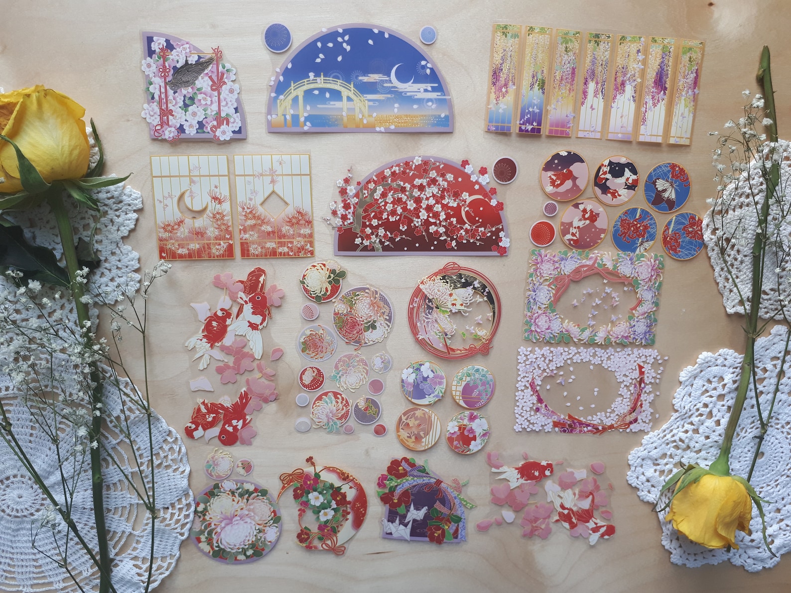Kimono Girls Stickers Iridescent Clear Die-cut DIY Decal Deco Scrapbook ...