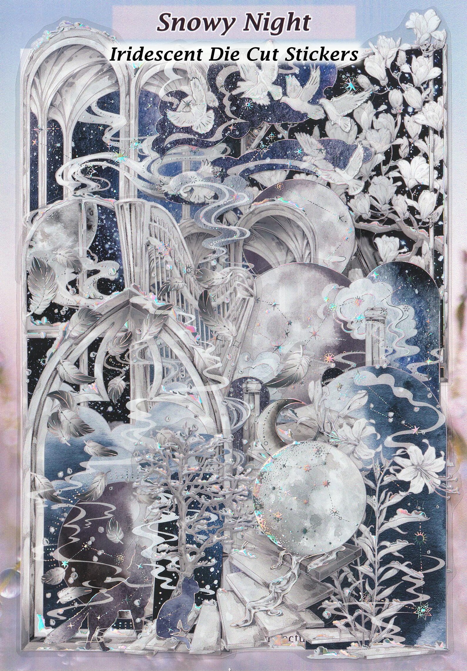 Snow Queen Stickers Crystal Clear Butterfly Snowflake Die-cut DIY Decal ...