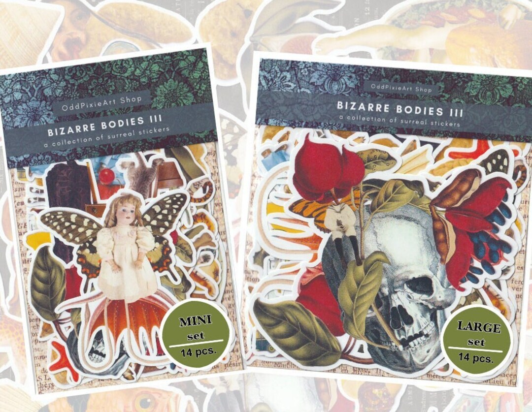 Surreal Vinyl Stickers horror Weird and Bizarre Bodies - Etsy
