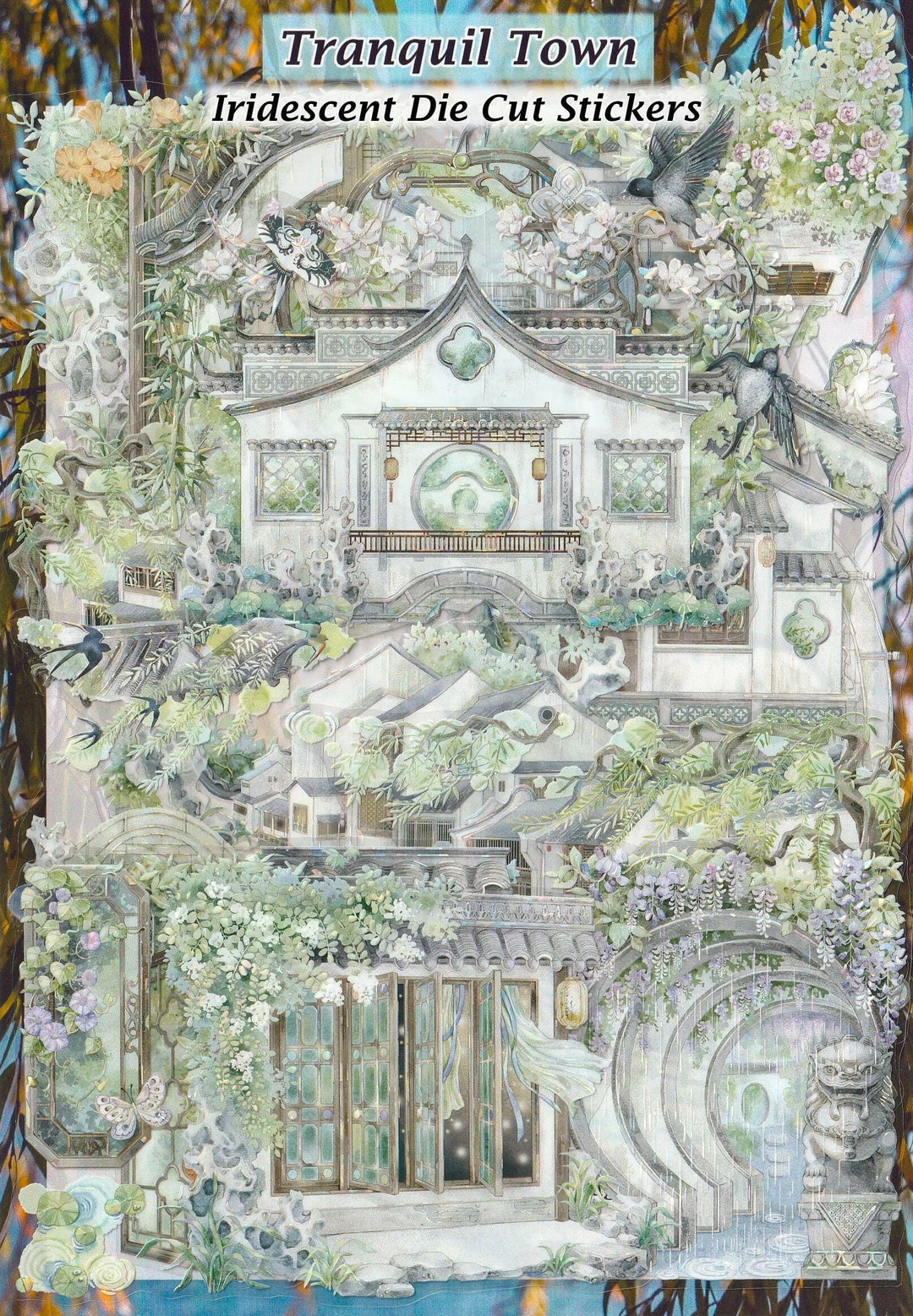 Eastern River Village Stickers Crystal Clear Iridescent Detail Die-cut ...