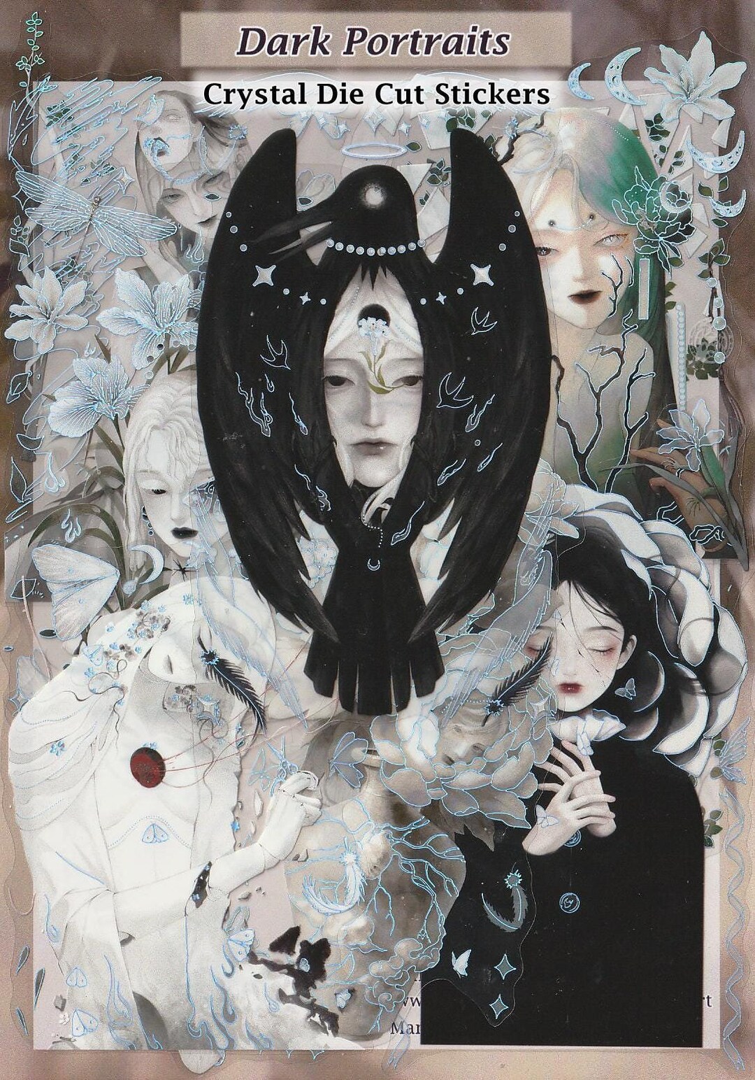 Evil Portraits Stickers Clear Die-cut Detail DIY Decal Deco Scrapbook ...