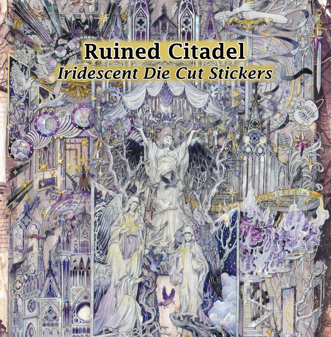Fallen Angel Citadel Stickers Crystal Iridescent Detail Die-cut DIY ...