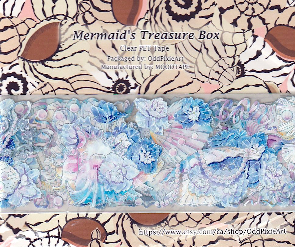 Blue Mermaid Stickers Crystal Clear Silver Detail Die-cut DIY Decal ...