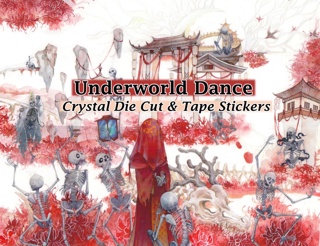 Skull Hell Dance Stickers Clear Die-cut Detail DIY Decal Deco Scrapbook ...