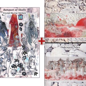 Skull Hell Dance Stickers Clear Die-cut Detail DIY Decal Deco Scrapbook ...