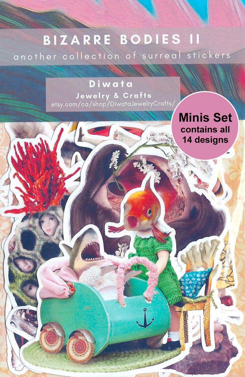 Surreal Vinyl Stickers horror Weird and Bizarre Bodies 2 - Etsy