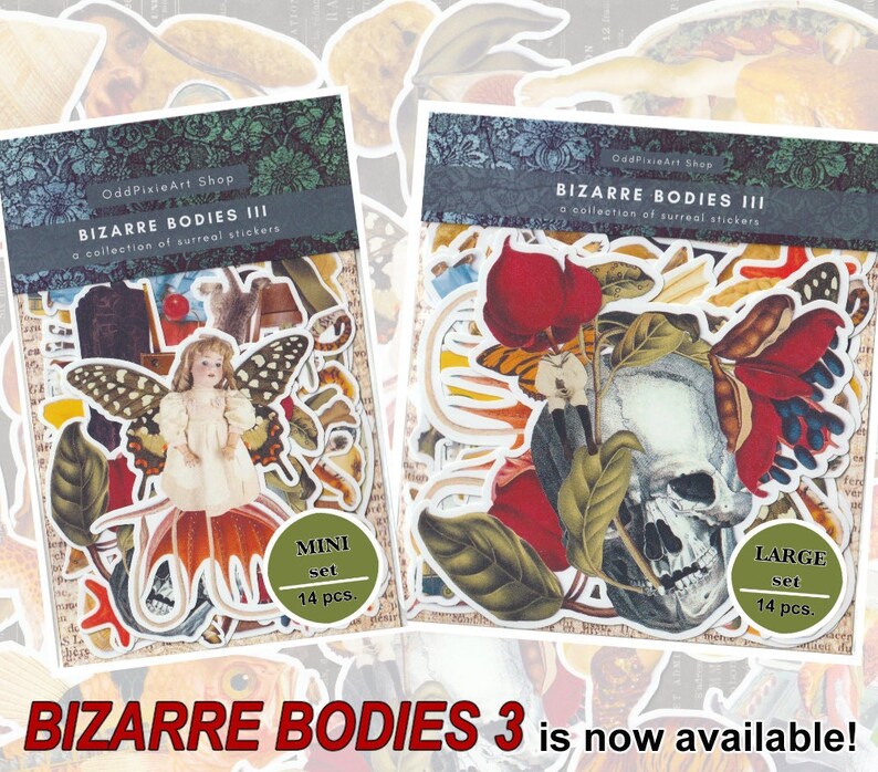Surreal Vinyl Stickers horror Weird and Bizarre Bodies 2 - Etsy