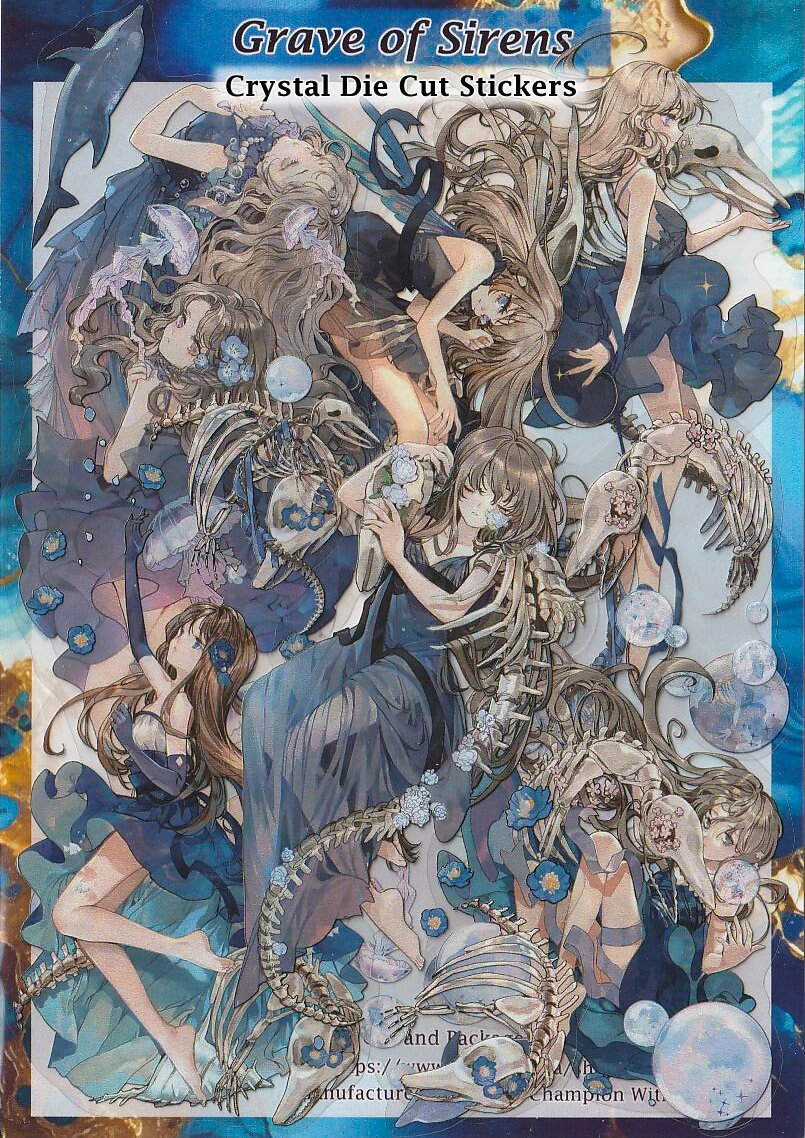 Siren Graveyard Stickers Clear Die-cut Gold Detail DIY Decal - Etsy