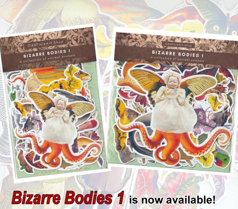 Surreal Vinyl Stickers horror Weird and Bizarre Bodies 2 - Etsy