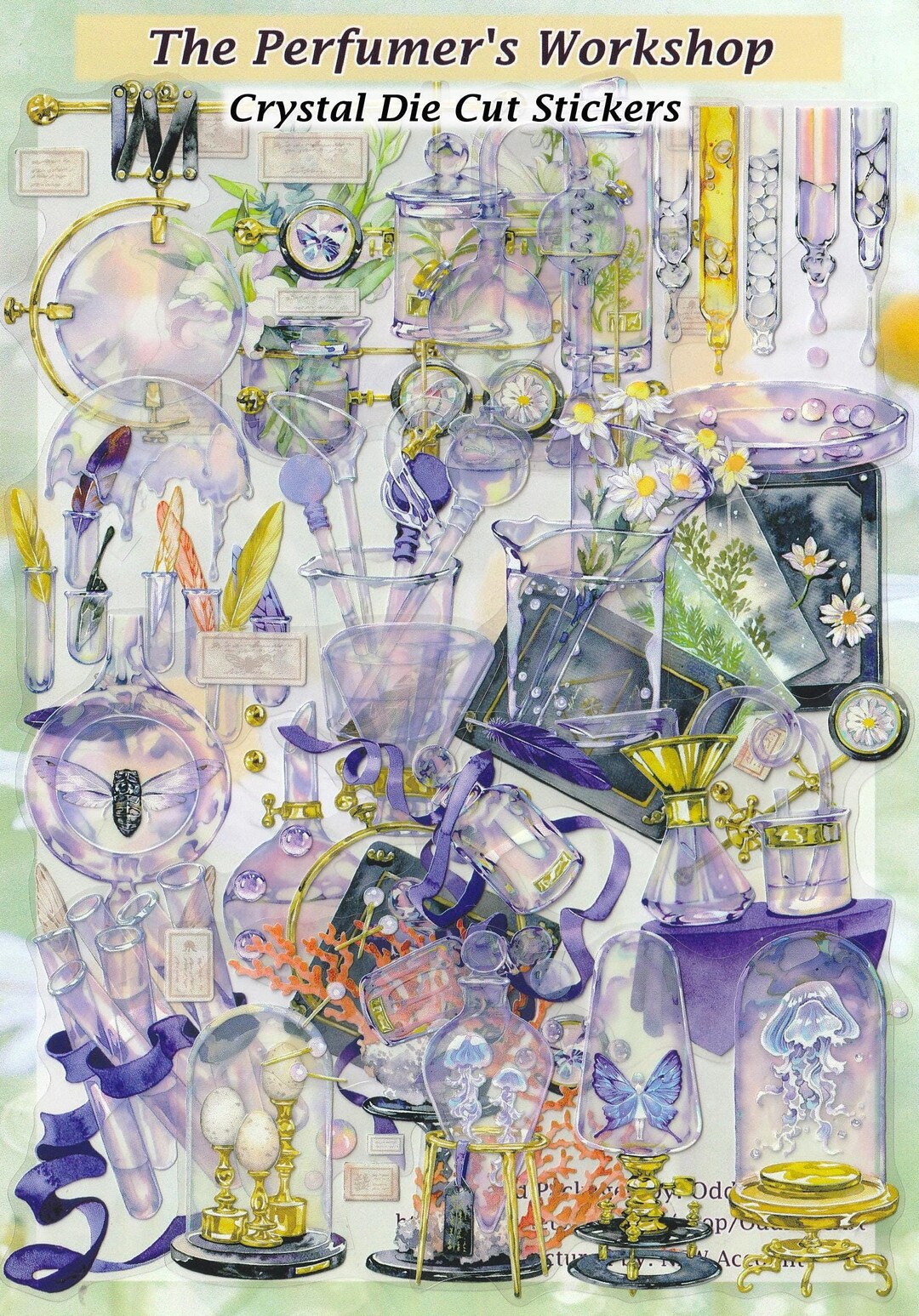 Perfume Workshop Stickers Crystal Clear Die-cut DIY Decal Deco ...