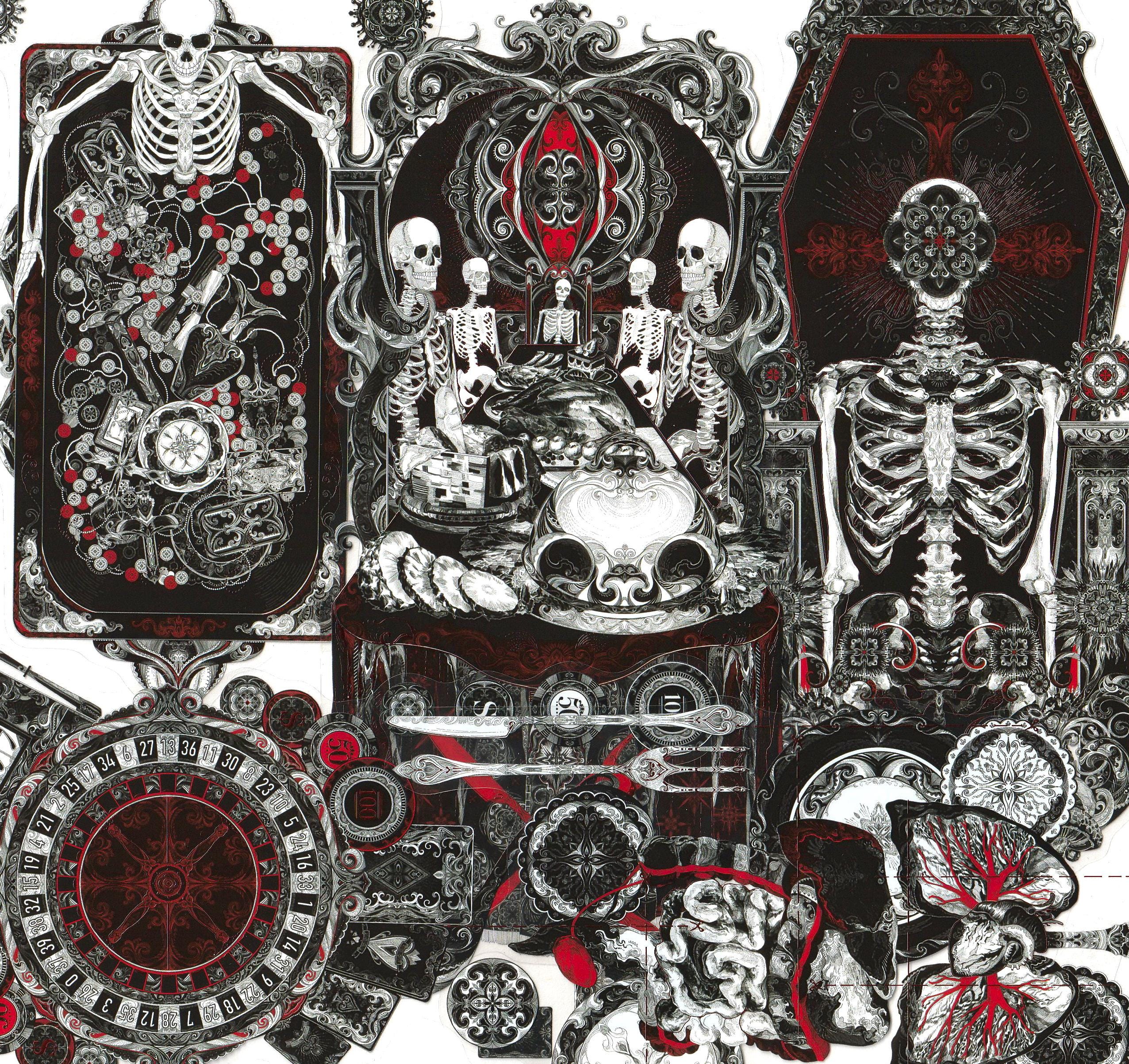 Red Devil Girls Stickers Clear Die-cut Holographic Detail DIY Decal ...