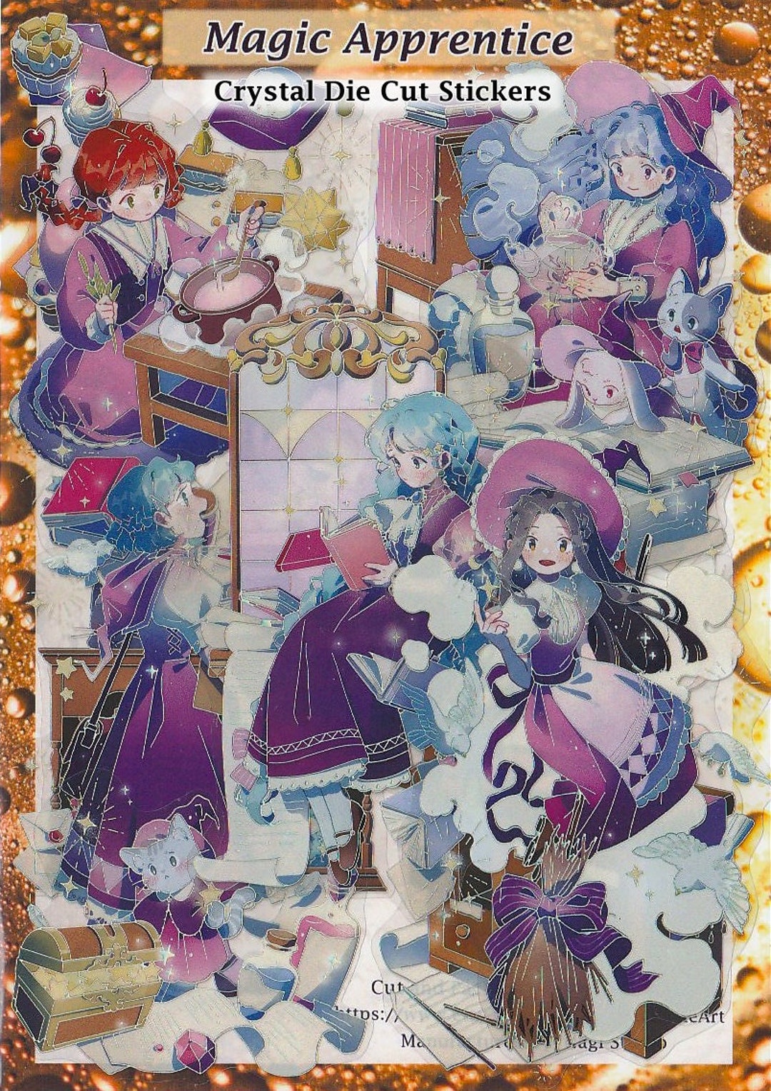 Apprentice Witch Stickers Crystal Clear Silver Detail Die-cut DIY Decal ...