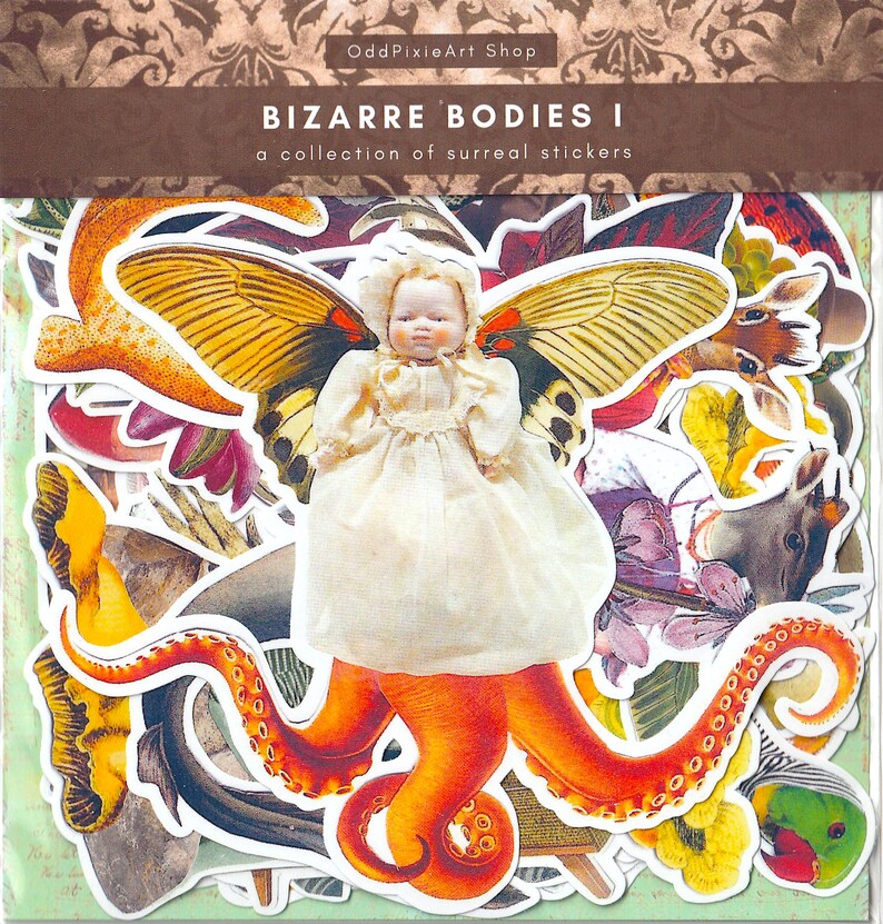 Surreal Vinyl Stickers horror Weird and Bizarre Bodies - Etsy