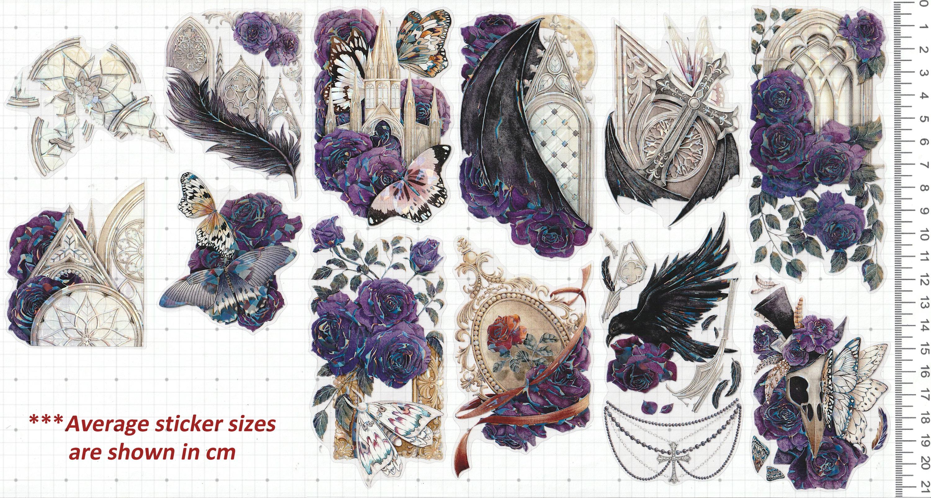 Handsome Monsters Stickers Crystal Iridescent Detail Die-cut DIY Decal ...