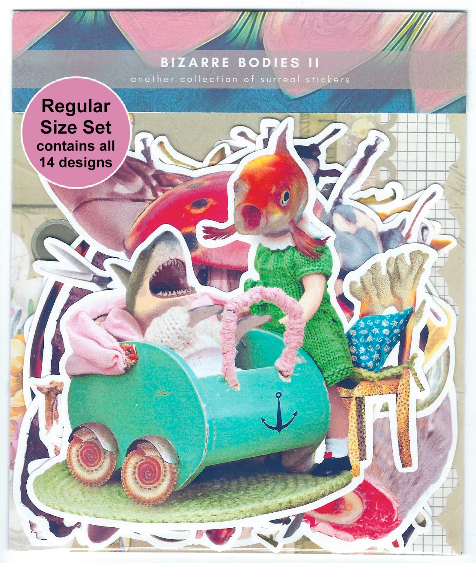 Surreal Vinyl Stickers horror Weird and Bizarre Bodies 2 - Etsy