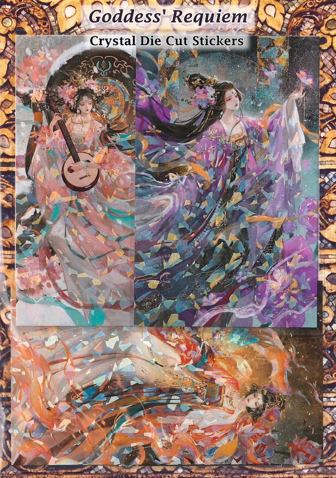 Oriental Goddess Stickers Crystal Clear Holographic Die-cut DIY Decal ...