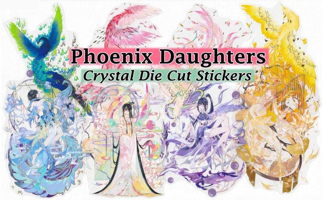 Phoenix Goddess Stickers Crystal Clear Holographic Die-cut DIY Decal ...
