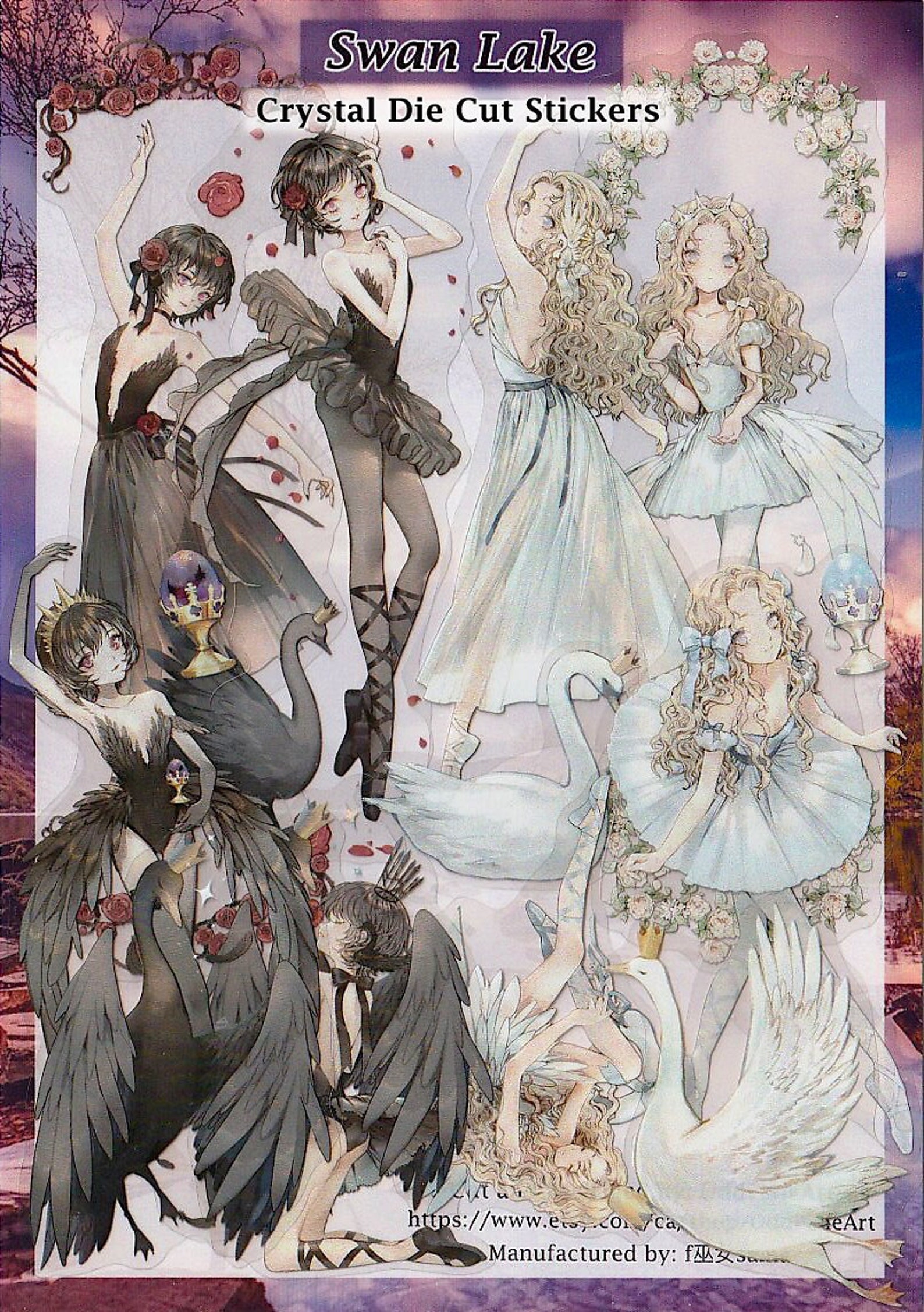 Swan Lake Stickers Crystal Clear Die-cut DIY Decal Deco - Etsy