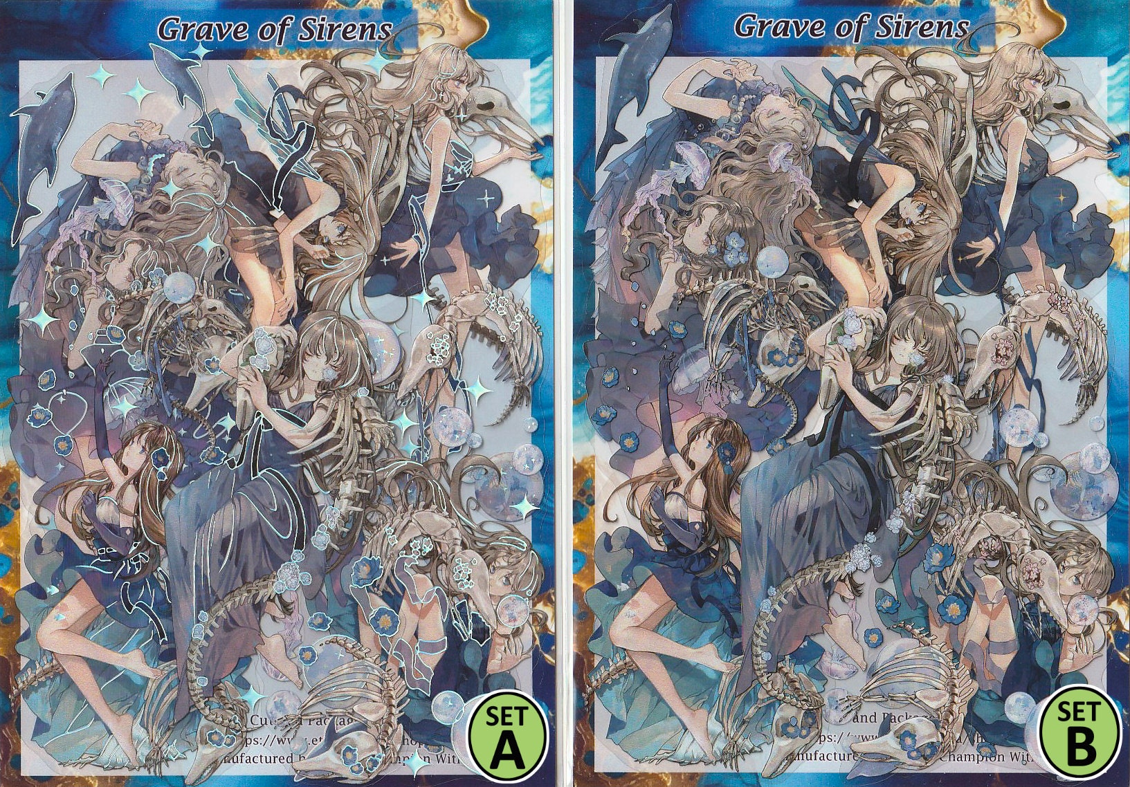 Siren Graveyard Stickers Clear Die-cut Gold Detail DIY Decal - Etsy