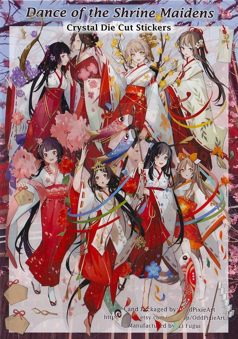 Priestess Miko Stickers Anime Crystal Clear Die-cut DIY Decal - Etsy