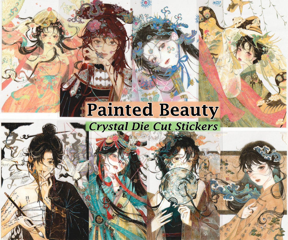 Ancient Beauty Stickers Clear Die-cut and Tape DIY Decal Deco Scrapbook ...