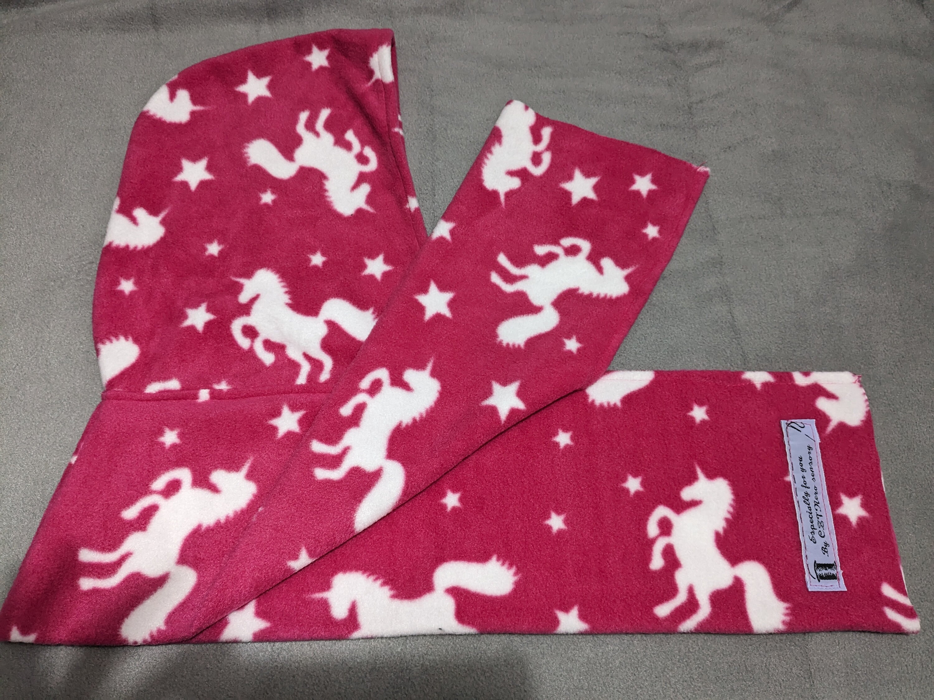 Weighted Small Hug in a Hud up to 1kg*** Unicorn Fleece ***deep ...