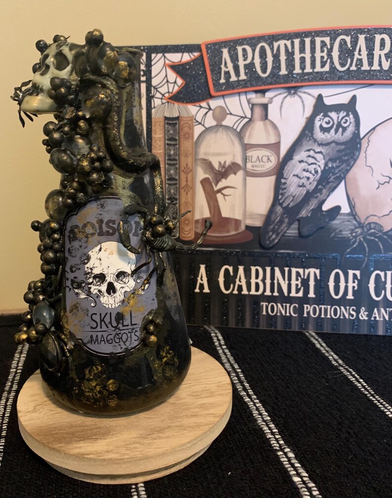Potion Bottle - Skull Maggots - Etsy