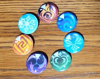 Genshin Button Video Games - Etsy
