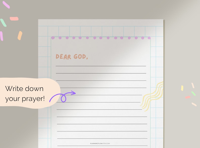 Kids Prayer Journal Printable | Christian Bible Lessons (digital ...