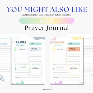 Kids Prayer Journal Printable: Christian Homeschool Worksheet (PDF) - Etsy
