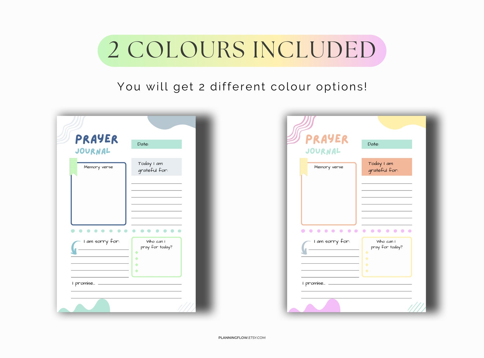 Kids Prayer Journal Printable | Christian Bible Lessons (digital ...