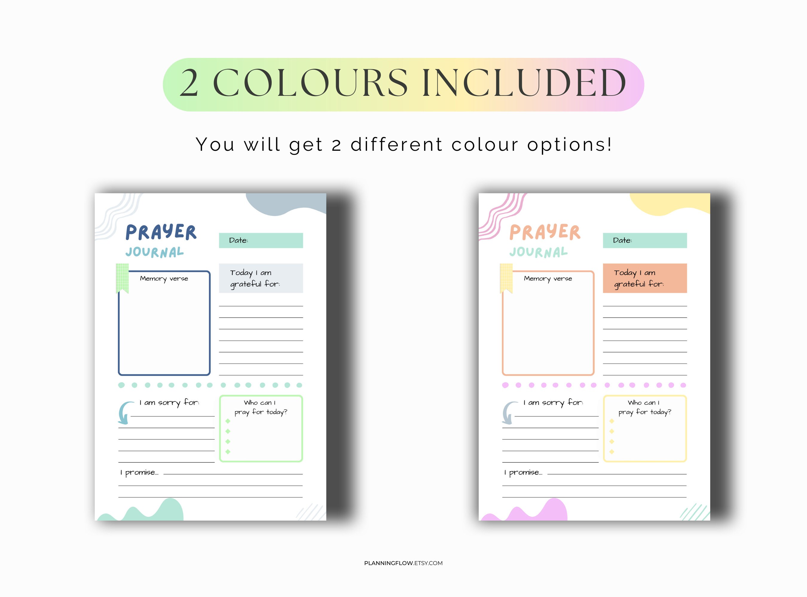 Kids Prayer Journal Printable | Christian Printable for Kids | Bible ...