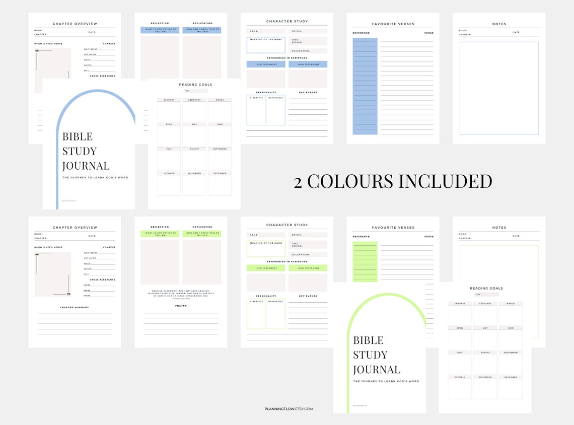 Printable Bible Study Bundle Bible Notes Prayer Journal Bible ...