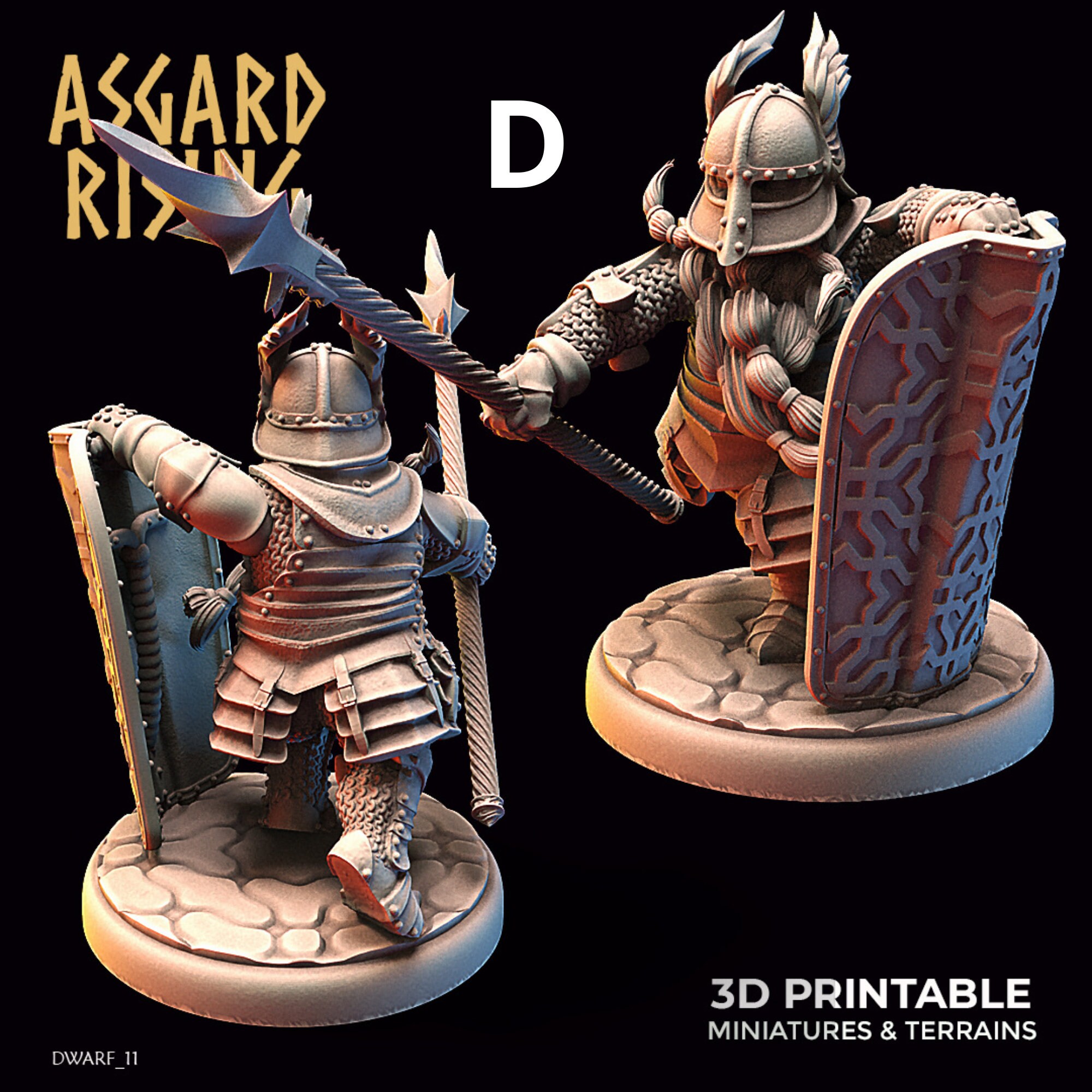 Dwarves in Full Plate Armors With Shields Set in 28mm & 32mm - Etsy