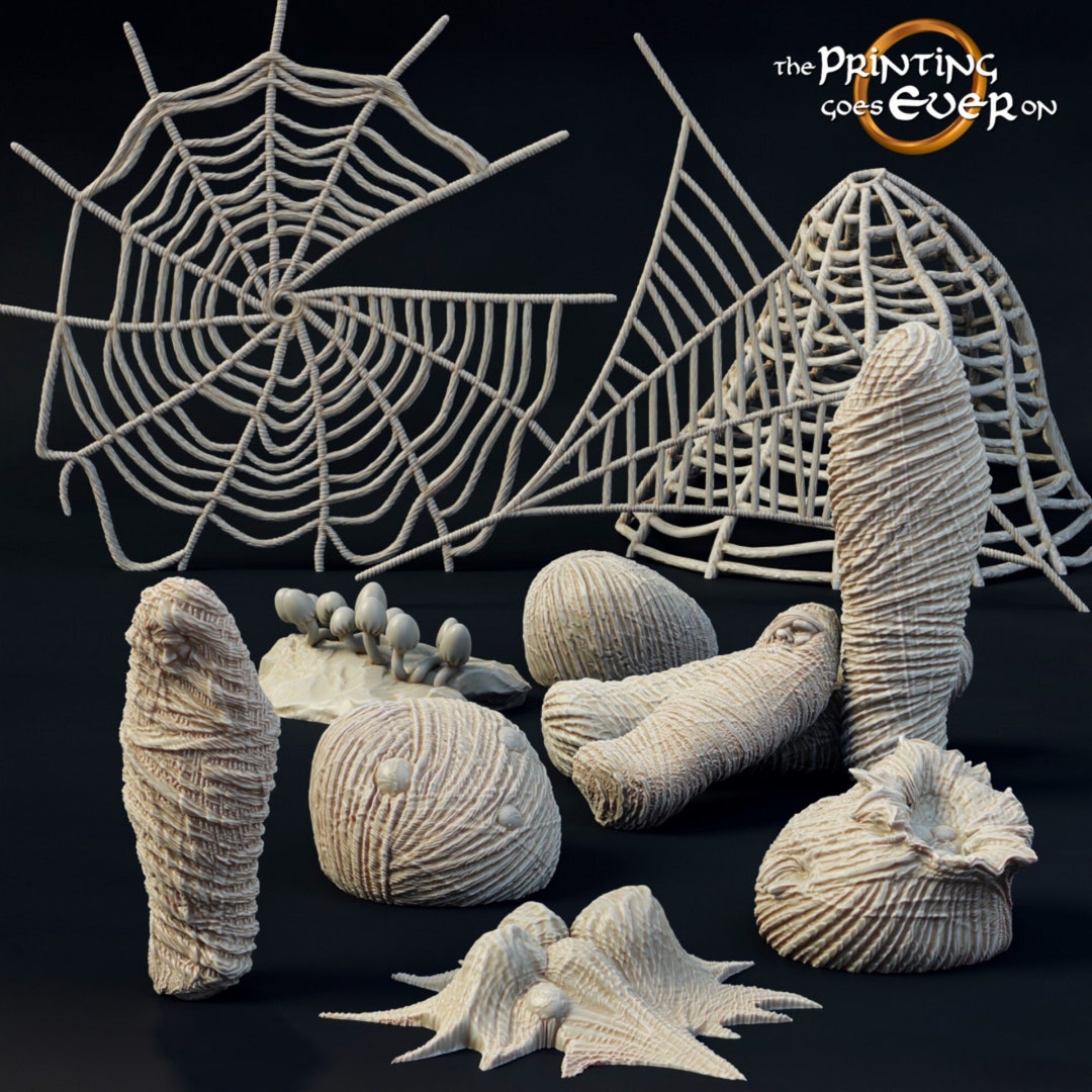 Spider Cave Scatter Terrain Set / Lair of the Brood Mother 28/32mm ...