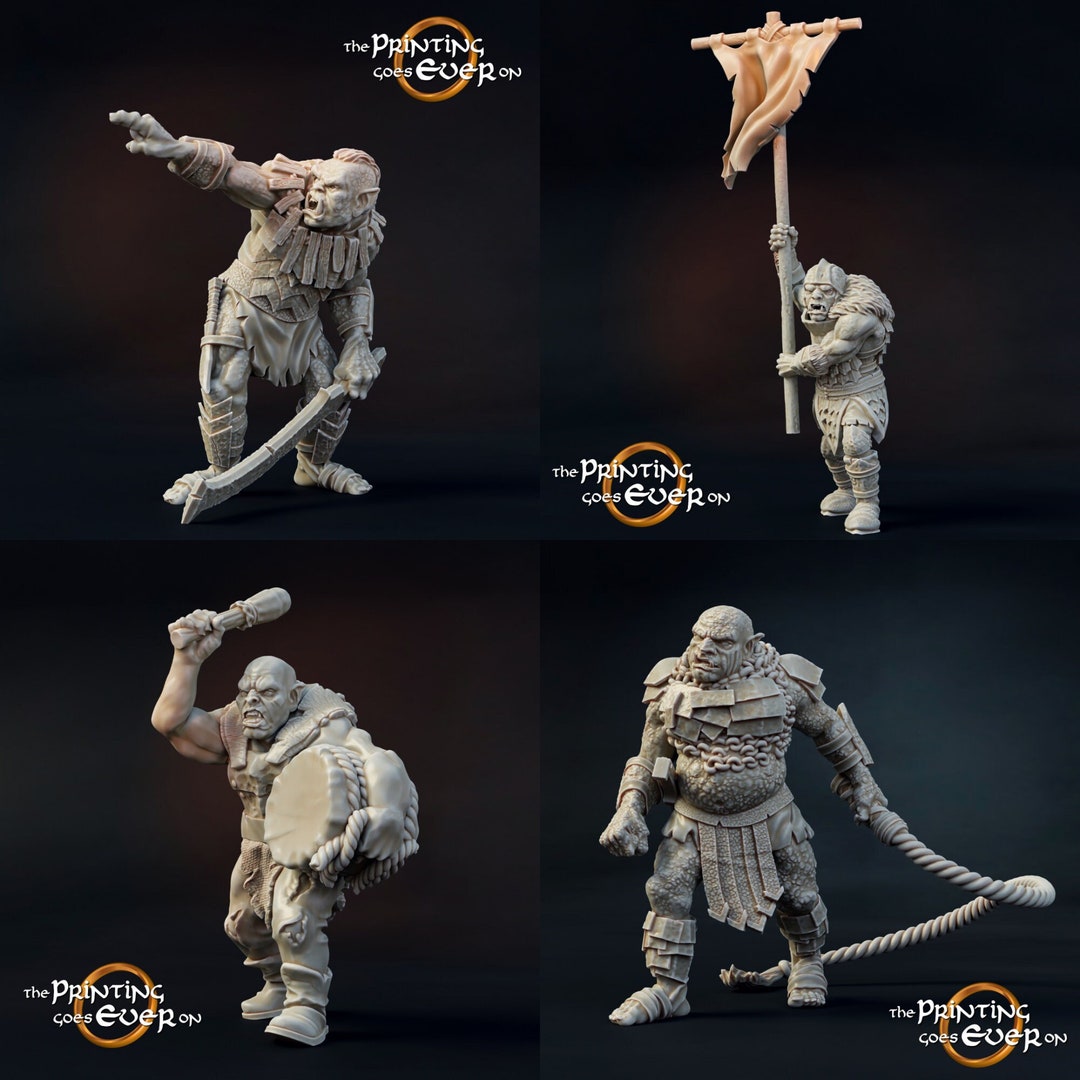 Orcs Command Squad Set 28mm Scale the Printing Goes Ever On - Etsy