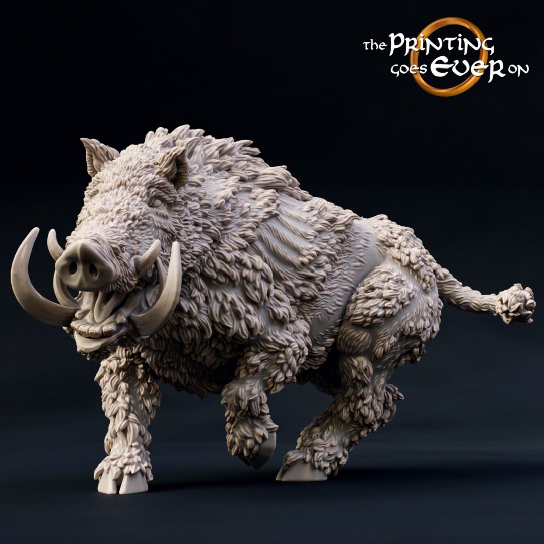 Great Boar 28mm Scale the Printing Goes Ever On - Etsy