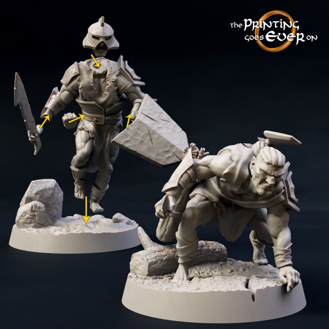 Half-orcs Scouts Set 28mm Scale the Printing Goes Ever On - Etsy