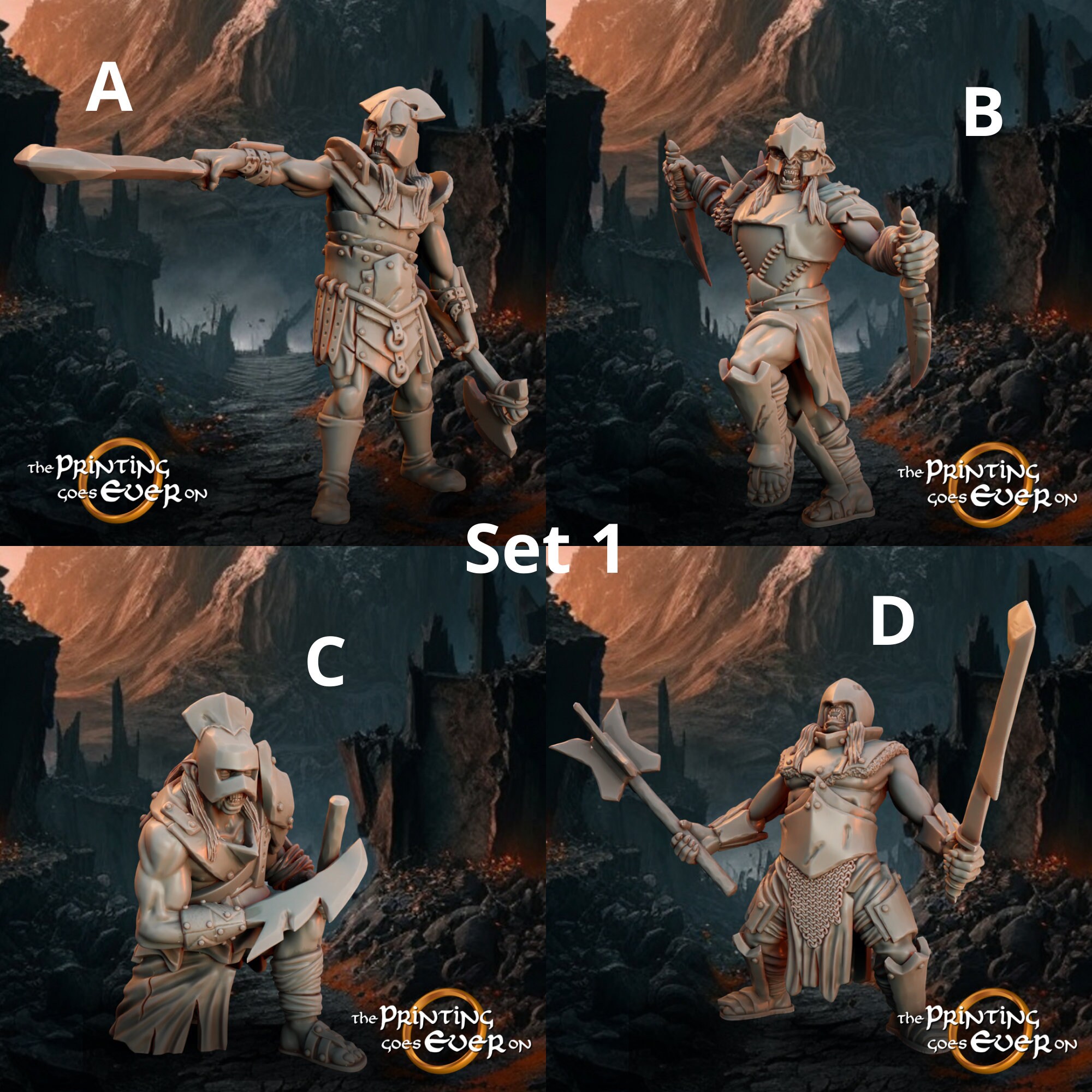 Assault Orcs Set 28mm Scale the Printing Goes Ever On - Etsy