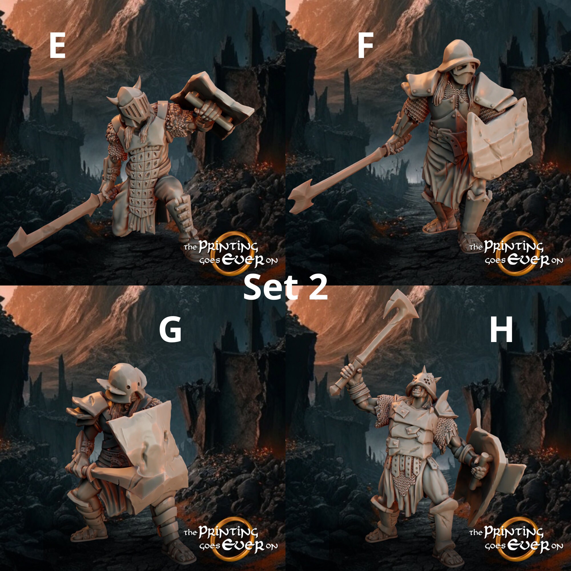 Assault Orcs Set 28mm Scale the Printing Goes Ever On - Etsy