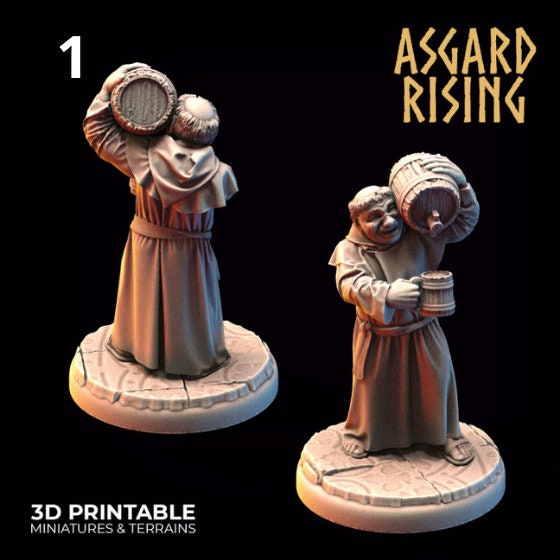 Monks / Cultists Set in 32mm 28mm & 15mm Scale Asgard - Etsy