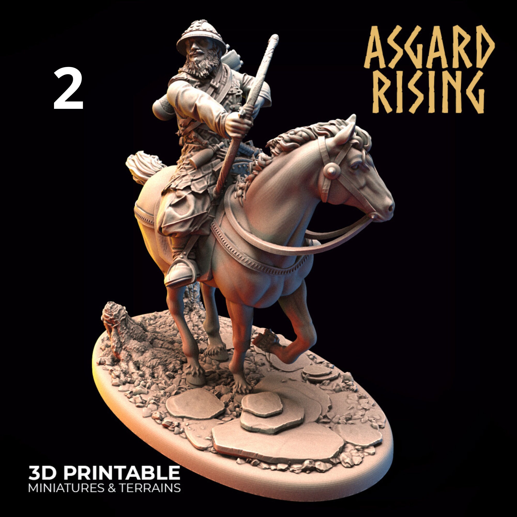 Bandit Riders Cavalry Set 28mm & 32mm Scale Asgard Rising - Etsy