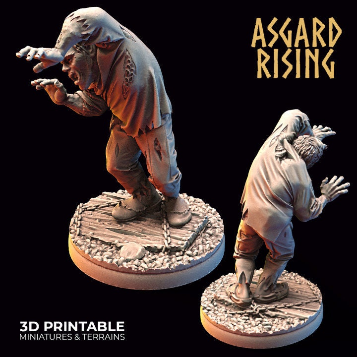Undead Zombies in 32mm 28mm & 15mm Scale Asgard Rising - Etsy