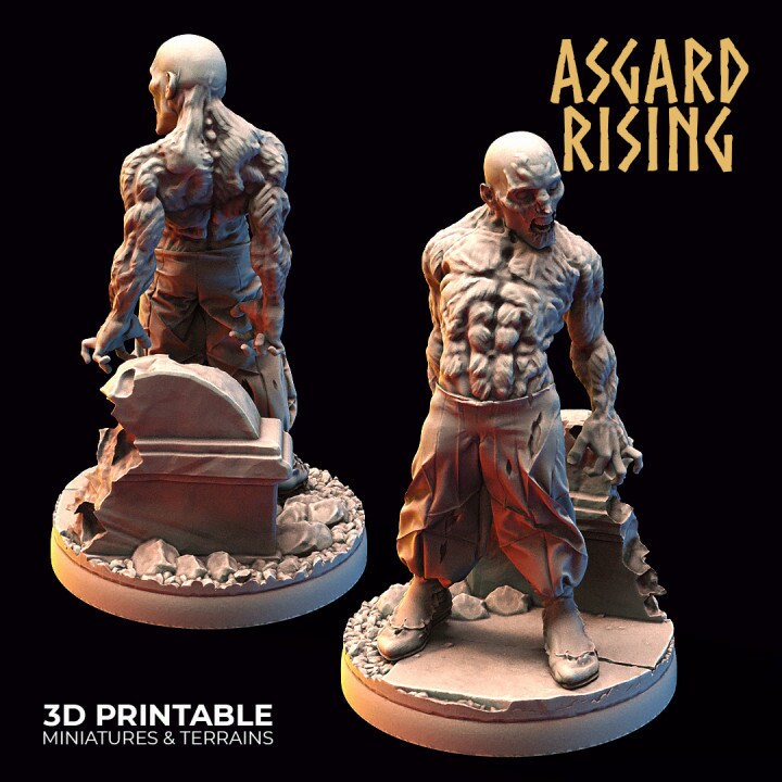 Undead Zombies in 32mm 28mm & 15mm Scale Asgard Rising - Etsy