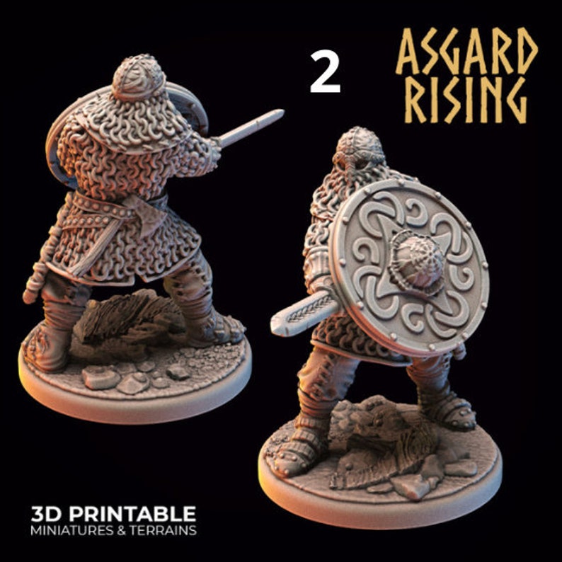 Viking Warriors in 32mm & 28mm Scale Asgard Rising - Etsy