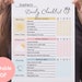 Kids Daily Checklist Kids Editable PDF Weekly Checklist Chore Chart for ...